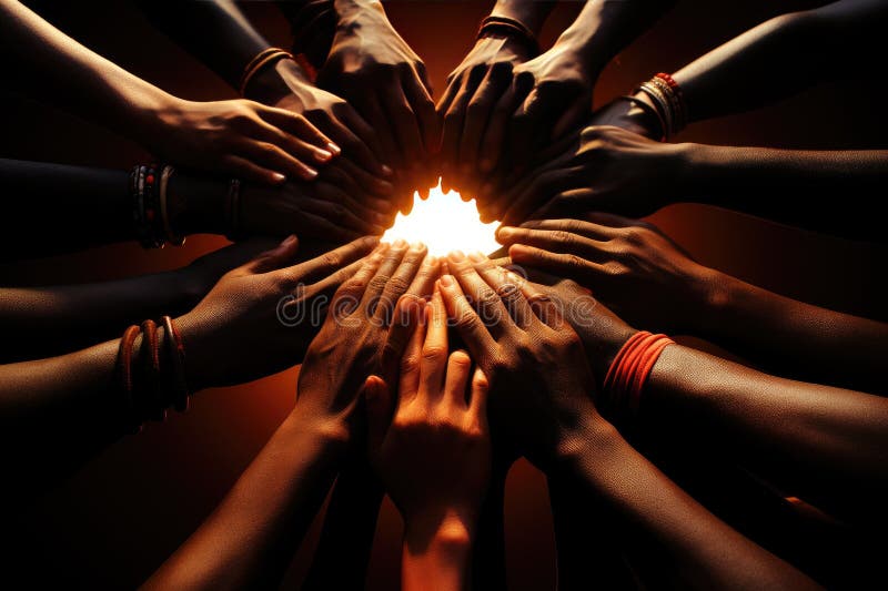 Powerful Image Capturing Unity and Diversity, with Hands of People of ...