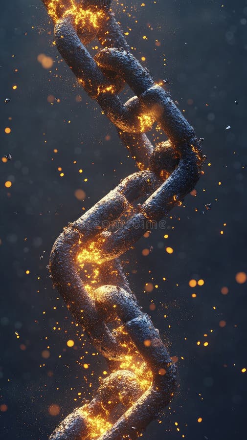 A Powerful Image of a Chain Breaking Apart Mid-air, Symbolizing Freedom ...
