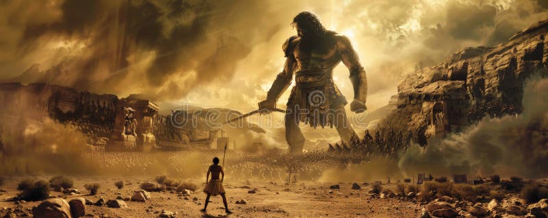 A Powerful Image of David Facing Goliath, with a Dramatic Contrast ...