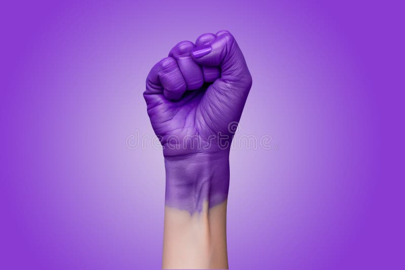 A Powerful Image of a Hand with Purple Paint, Symbolizing Unity and ...