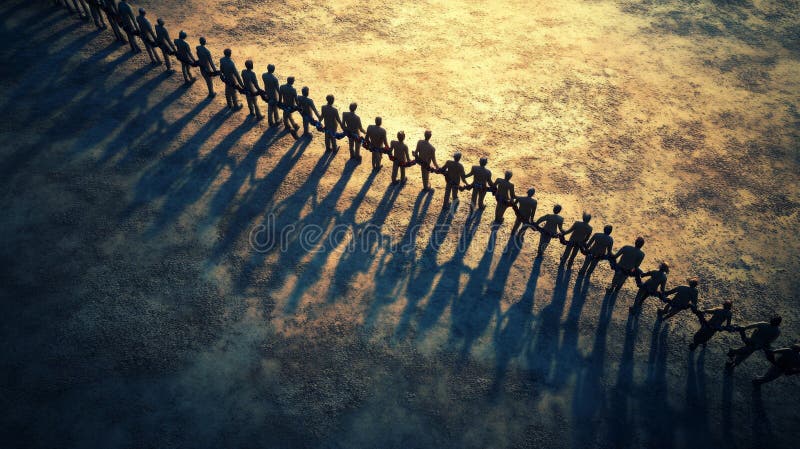 Human Chain Symbolizing Unity Against Drug Issues in Society Stock ...