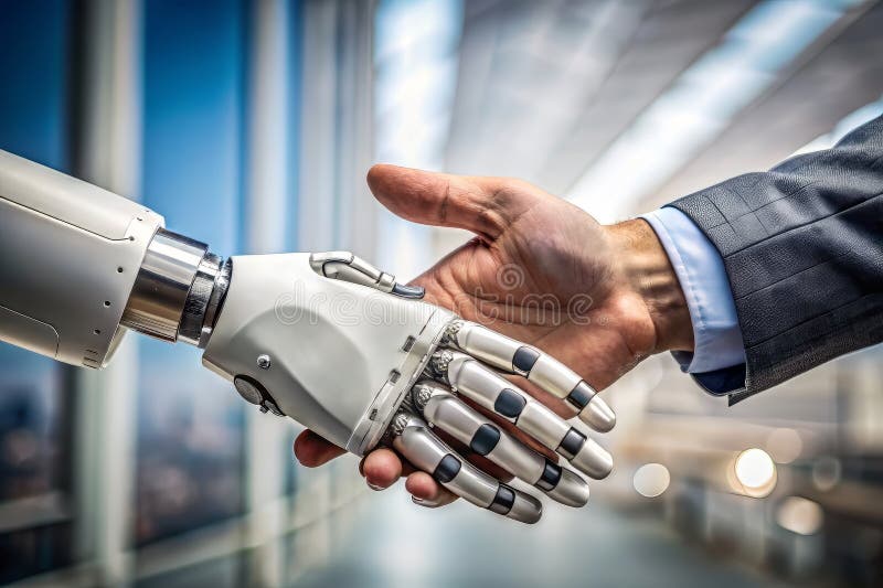 Human Hand Rejects Robotic Handshake a Visual Metaphor for Fear of AI ...