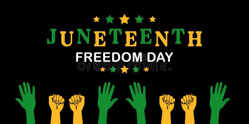A Powerful Image of Raised Hands Celebrating Juneteenth Freedom Day and ...
