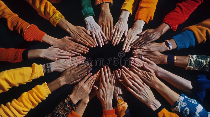 Diverse Hands United Teamwork Unity Global Community Stock Photo ...