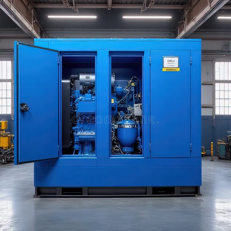 Robust Industrial Blue Engine Enclosure for Power Generation ...