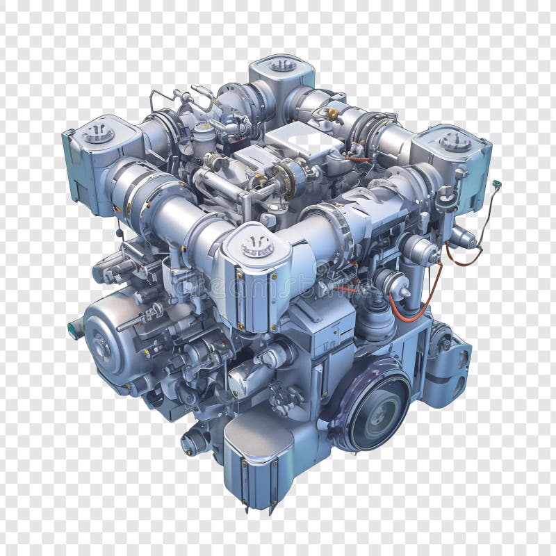Powerful Industrial Engine stock illustration. Illustration of transmission - 336322691