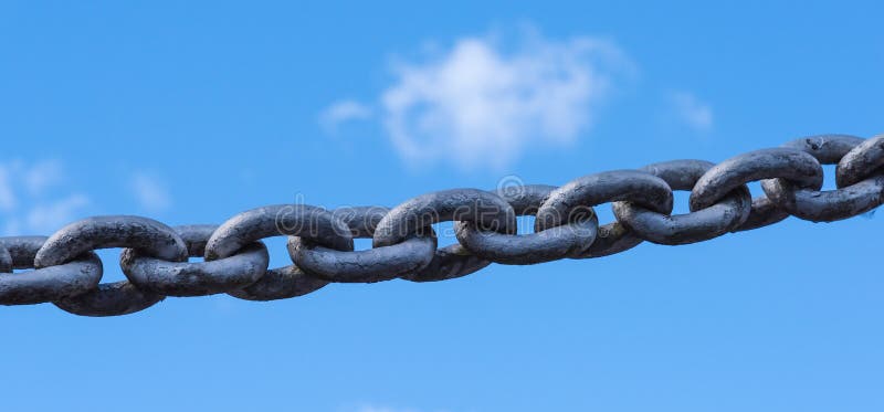 Powerful iron chain stock image. Image of heavy, hard - 76679167