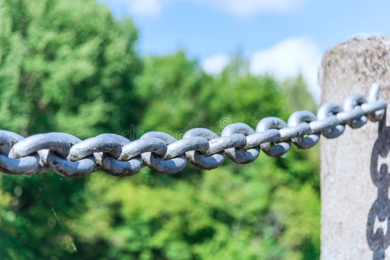 Powerful iron chain stock photo. Image of linkage, strong - 76679172