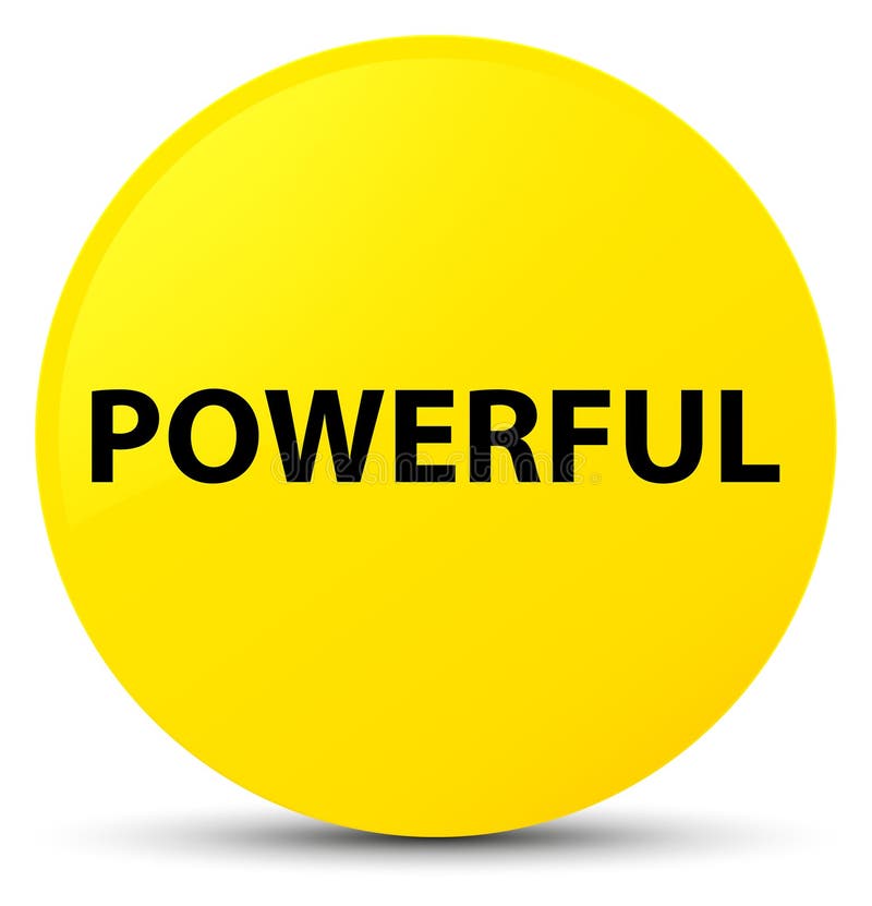 Powerful Yellow Round Button Stock Illustration - Illustration of ...
