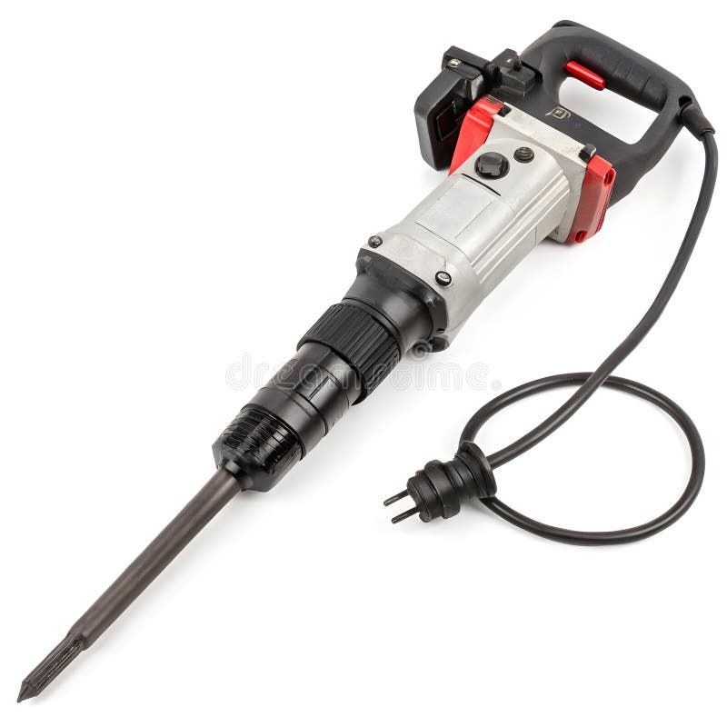 Jack Hammer Isolated on White Background Stock Illustration ...