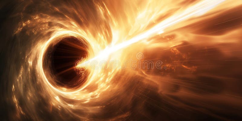Powerful Jet of Energy Exploding from a Black Hole Surrounded by a ...