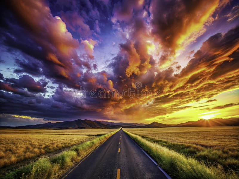 Powerful Leading Lines Pushing Rightward a Dynamic Landscape ...