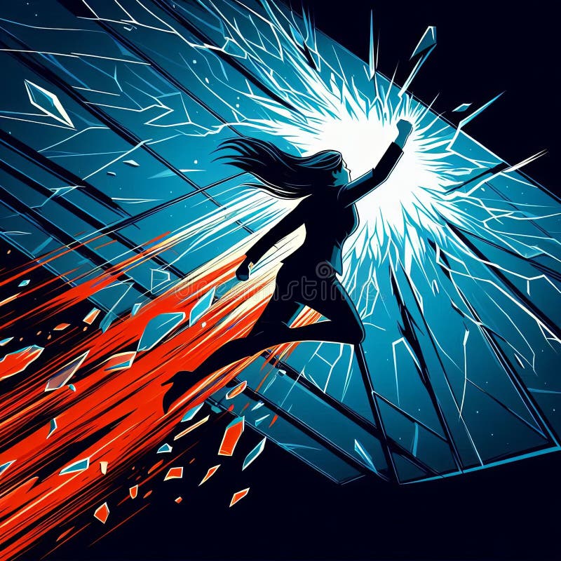 Powerful Leap to Success stock illustration. Illustration of ...