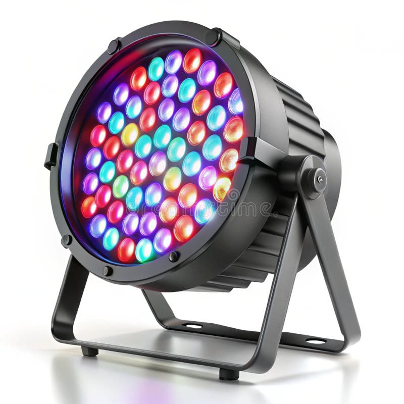 Glowing LED Stage Spotlight Stock Illustration - Illustration of ...