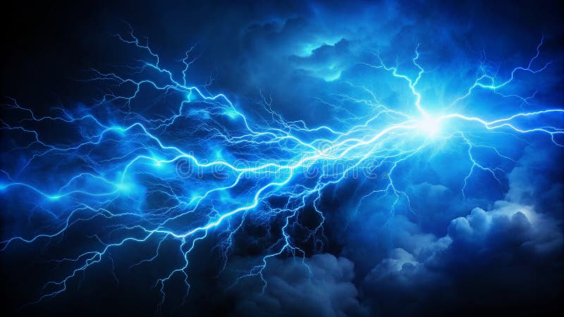 A Powerful Lightning Bolt Strikes through Dramatic Storm Clouds ...