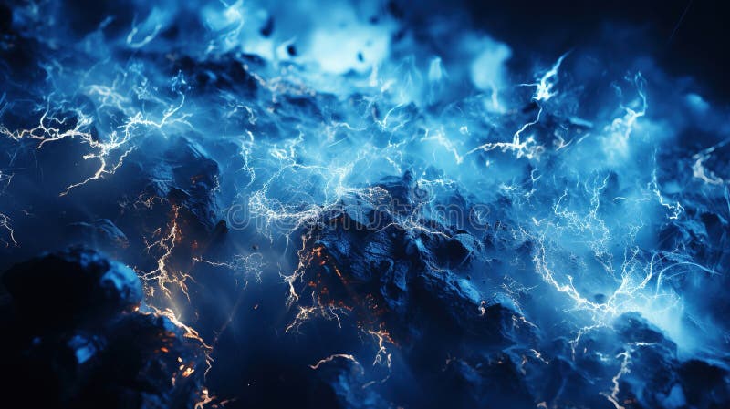 Powerful Lightning Strikes Against the Dark Cloudy Sky Thunder Storm ...