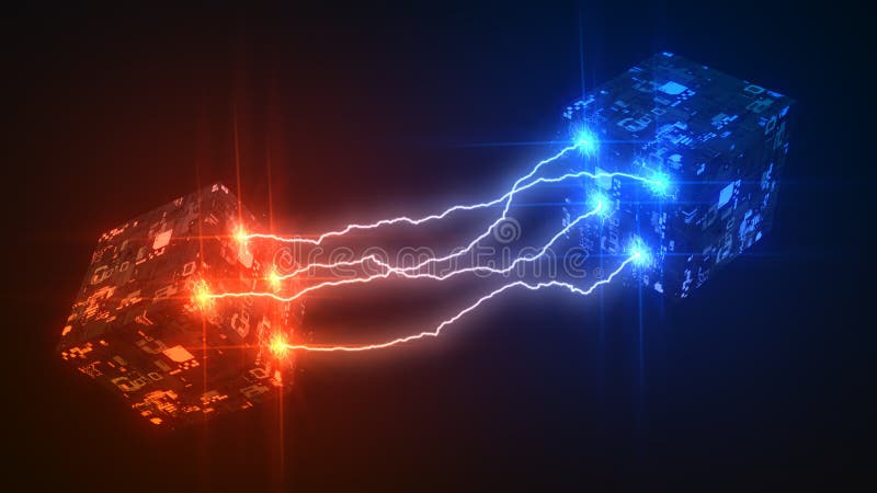 Powerful Lightning Strikes between Cubes and Makes Cracks on Surface of ...