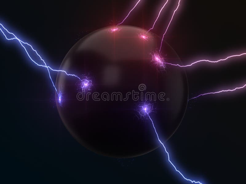 Powerful Lightning Strikes on Sphere and Makes Cracks on Surface of ...