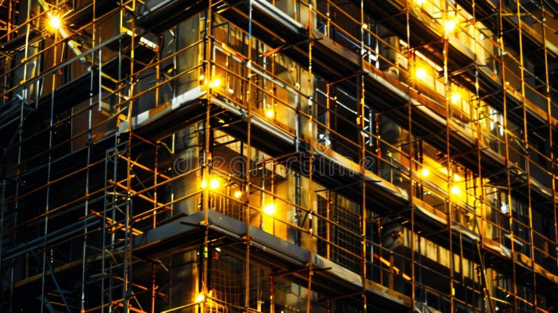 The Powerful Lights Highlight the Different Levels and Sections of the ...