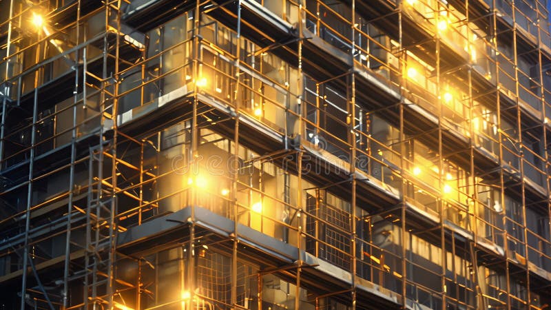 The Powerful Lights Highlight the Different Levels and Sections of the ...