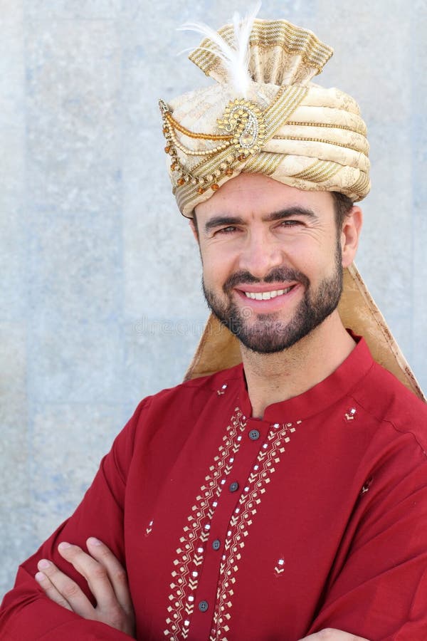 Powerful Looking Man Wearing a Turban Stock Image - Image of elegant ...