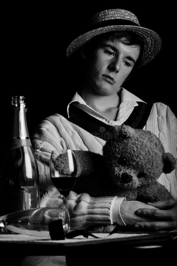 Powerful Low Key Shot of a Sad Man after a Party Stock Image - Image of ...