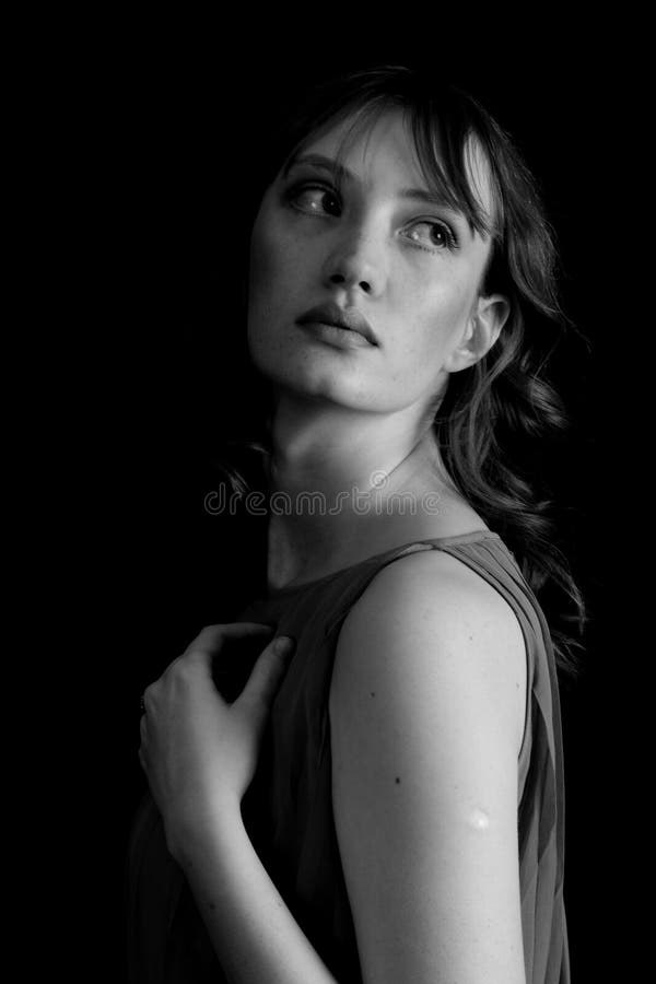 Powerful low key woman stock image. Image of concerned - 29643535