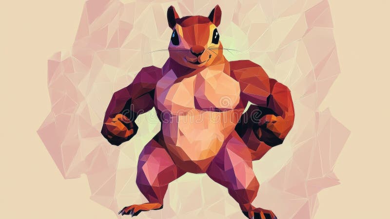 Buff Squirrel: AI Art stock illustration. Illustration of texture ...