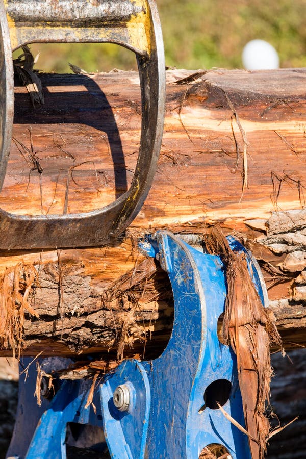 Powerful, Blue Wood Splitting Tool Stock Photo - Image of blue ...