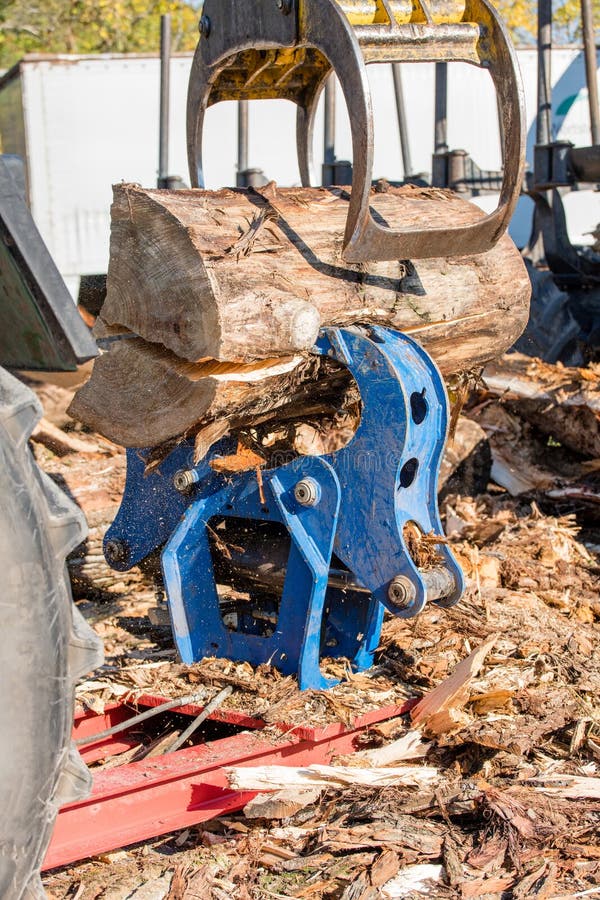 Powerful, Blue Wood Splitting Tool Stock Image - Image of timber, blade ...