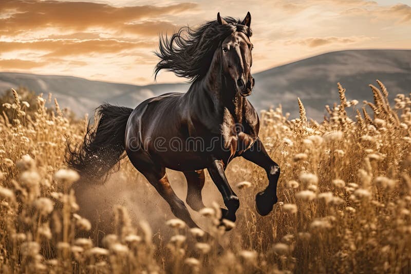 Majestic horse stock illustration. Illustration of tail - 279162577
