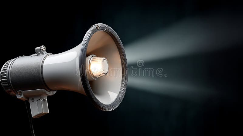 Powerful Megaphone Illuminating the Dark - a Modern Communication ...