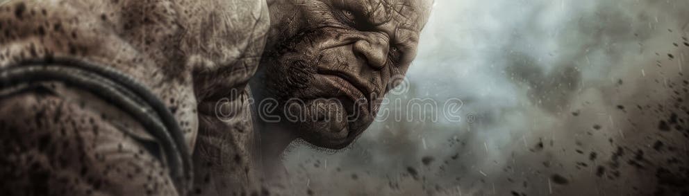 A Powerful and Menacing Creature Emerging from a Swirling Mist ...