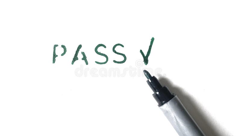 Powerful Message of Passing a Test or Achieving a Goal. Stock Photo ...