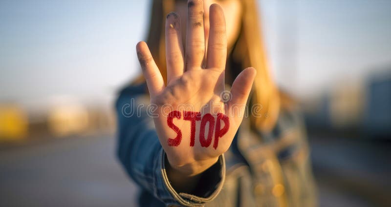 Powerful Message of Resistance and Boundary Setting with STOP Written ...