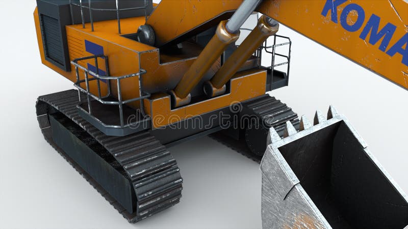 Industrial Excavator Digging Hole Isolated on Green Screen Stock Video ...