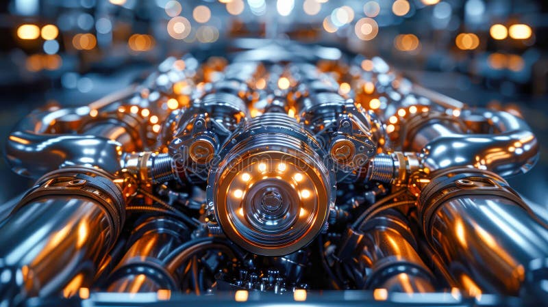 Powerful Modern Automobile Internal Combustion Engine, Car Repair and ...