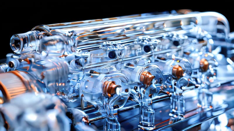 Powerful Modern Automobile Internal Combustion Engine, Car Repair and ...