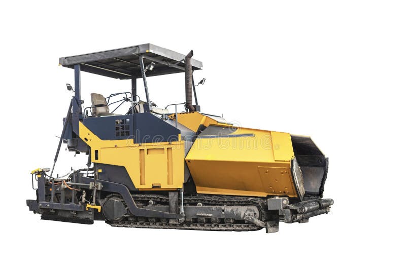 Powerful Modern Machine for the Construction of Asphalt Roads on a ...