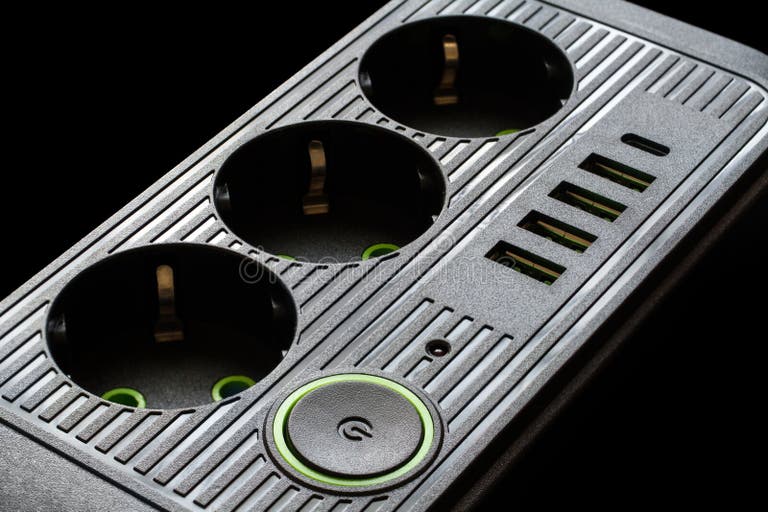 Powerful Modern Sockets and USB Charging. Stock Image - Image of ...