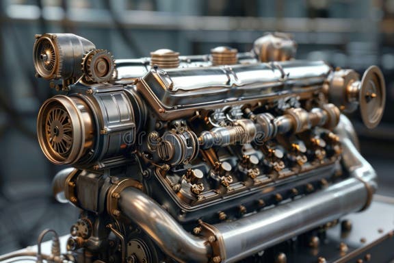 Powerful Motor, Internal Combustion Engine Stock Photo - Image of ...