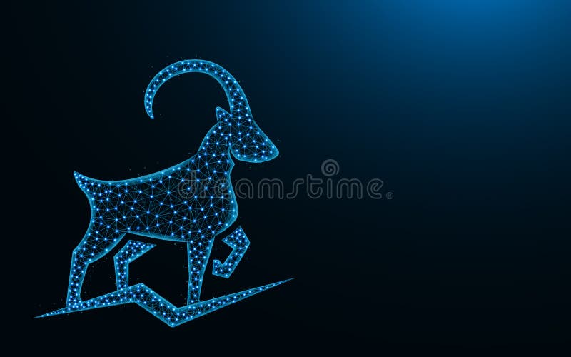 Powerful Mountain Goat Low Poly Design Stock Illustration ...