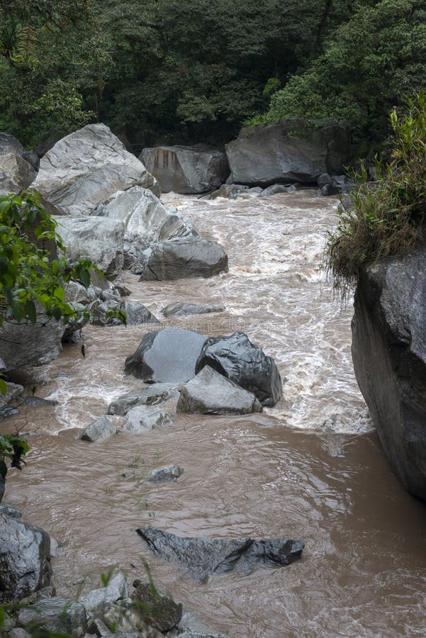 Powerful mountain stream stock photo. Image of water - 266023212