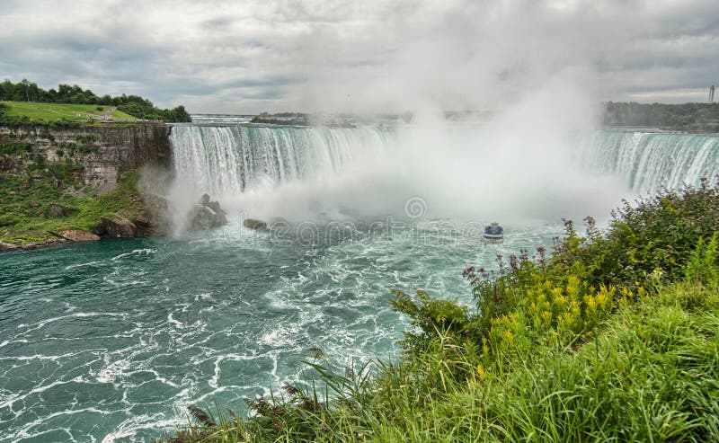 Powerful Nature of Niagara Falls, Ontario Stock Photo - Image of color ...