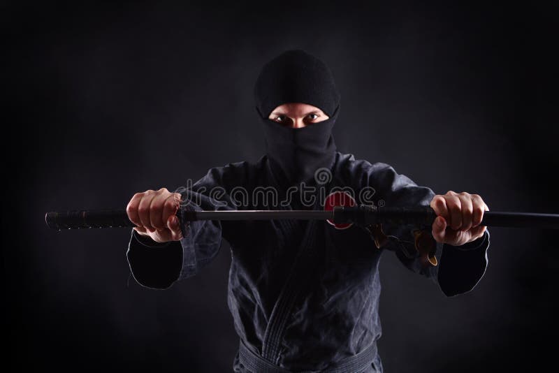 Powerful ninja portrait stock image. Image of japonic - 136985965