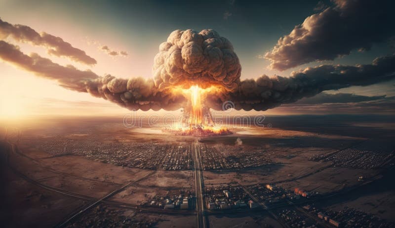 Nuclear Blast: Devastation and Destruction. Created by Generative ...