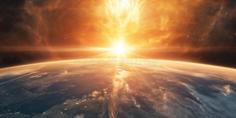 A Powerful Nuclear Explosion in Space with a Blast Wave Spreading ...