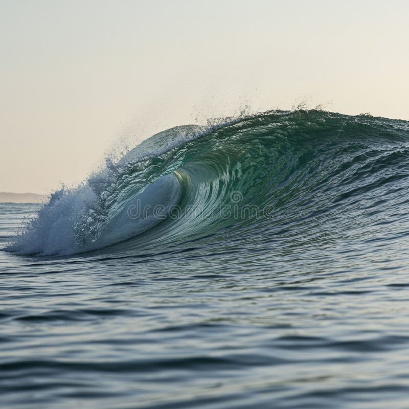 Big Powerful Ocean Wave. Generative AI Stock Illustration ...