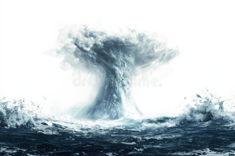 Powerful Ocean Wave Forming in a Dramatic Spiral Shape Captured Mid ...