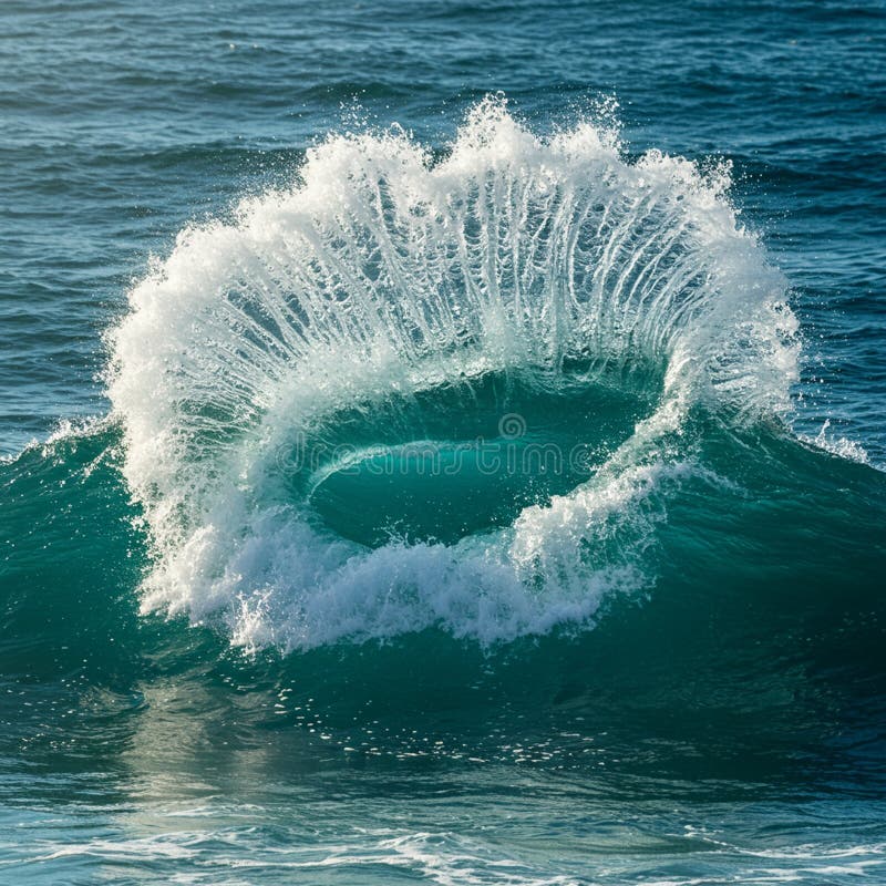 Big Powerful Ocean Wave. Generative AI Stock Illustration ...